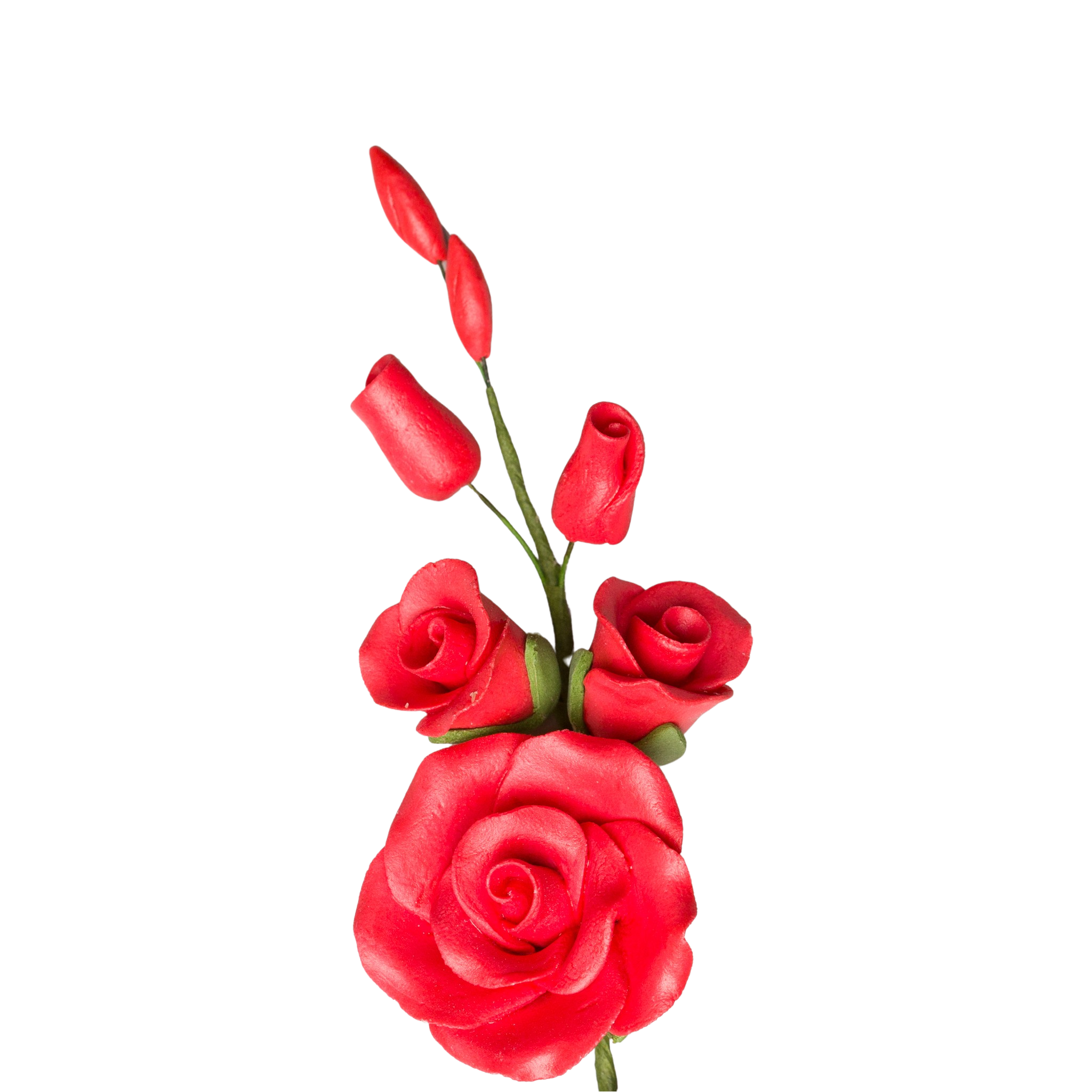 3.5" Rose Filler - Medium - Red – Wholesale Sugar Flowers