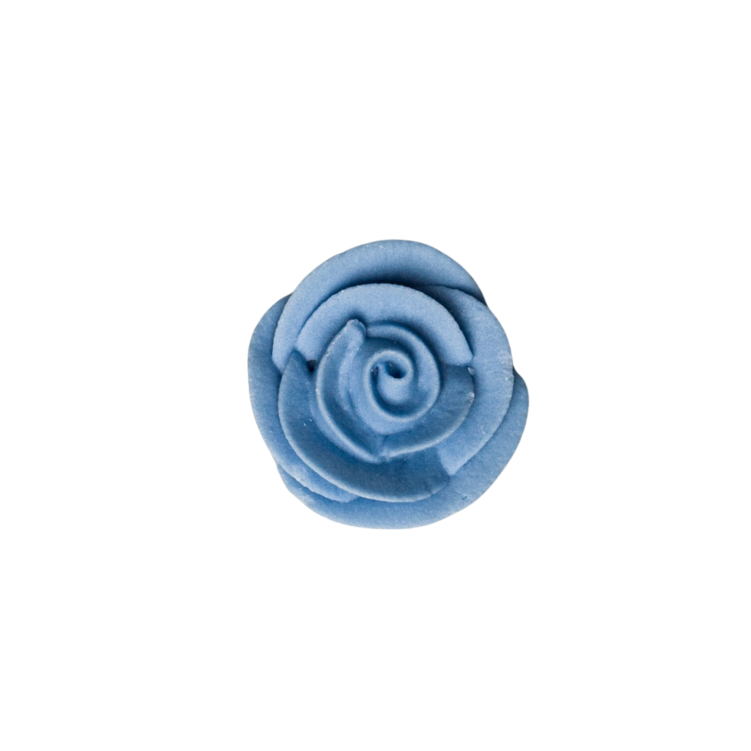 1" Small Classic Royal Icing Rose - Pastel Blue – Wholesale Sugar Flowers