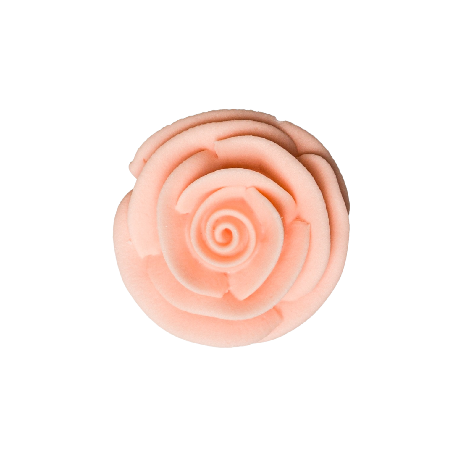 1.5" Large Classic Royal Icing Rose - Peach – Wholesale Sugar Flowers