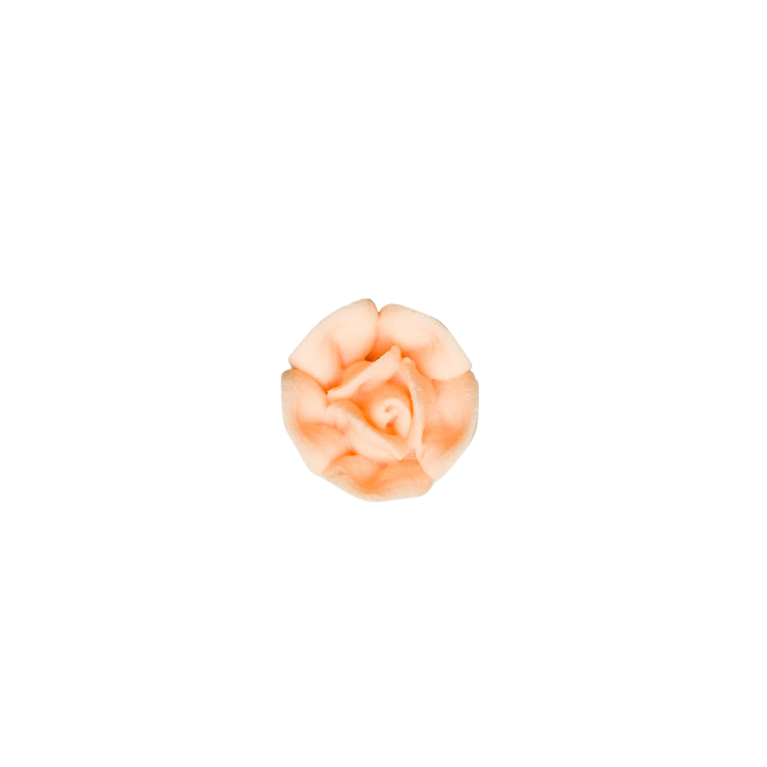 1" Royal Icing Rose - Medium - Peach – Wholesale Sugar Flowers