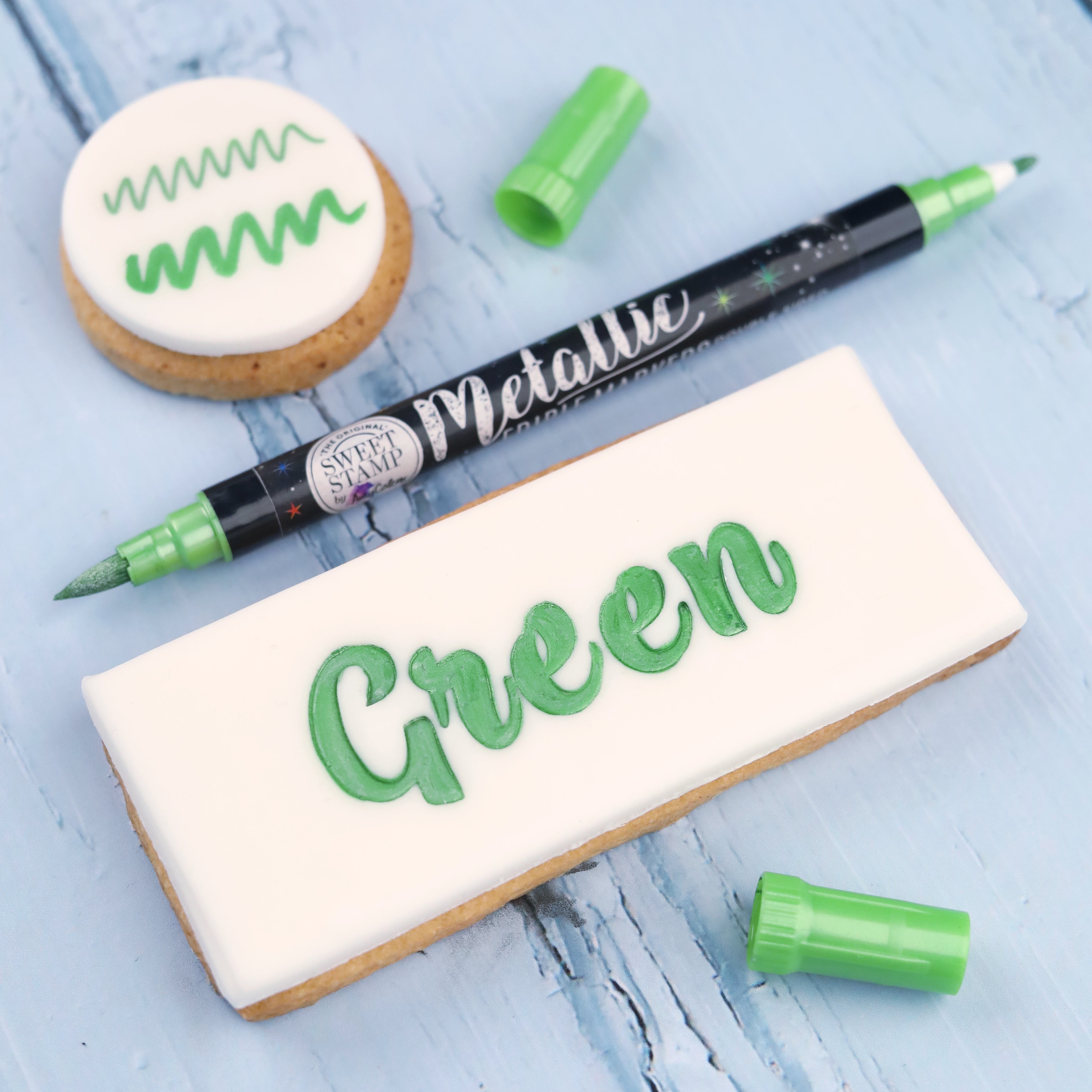 Sweet Stamp Metallic Edible Ink Marker - Green – Wholesale Sugar Flowers