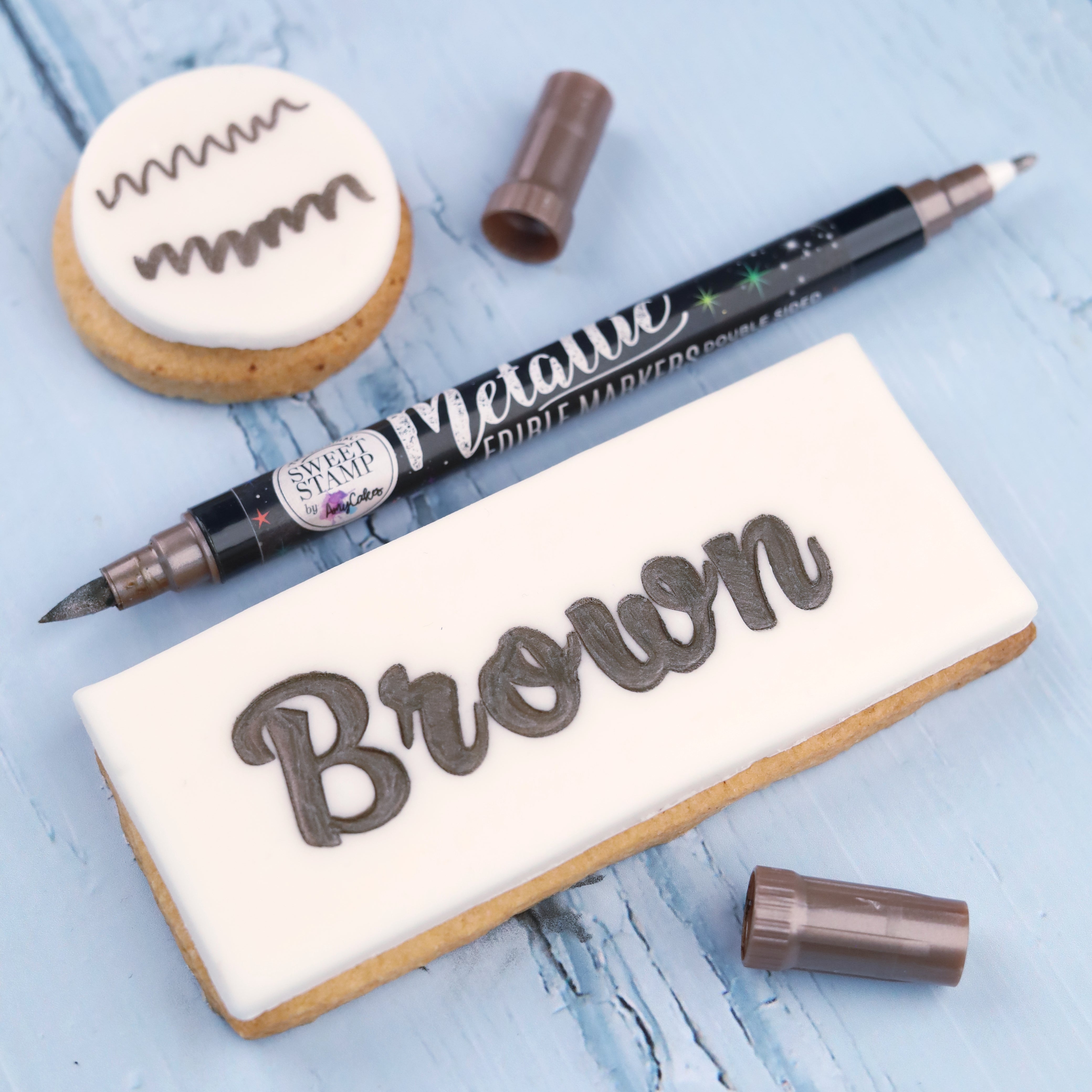 Sweet Stamp Metallic Edible Ink Marker - Brown – Wholesale Sugar Flowers